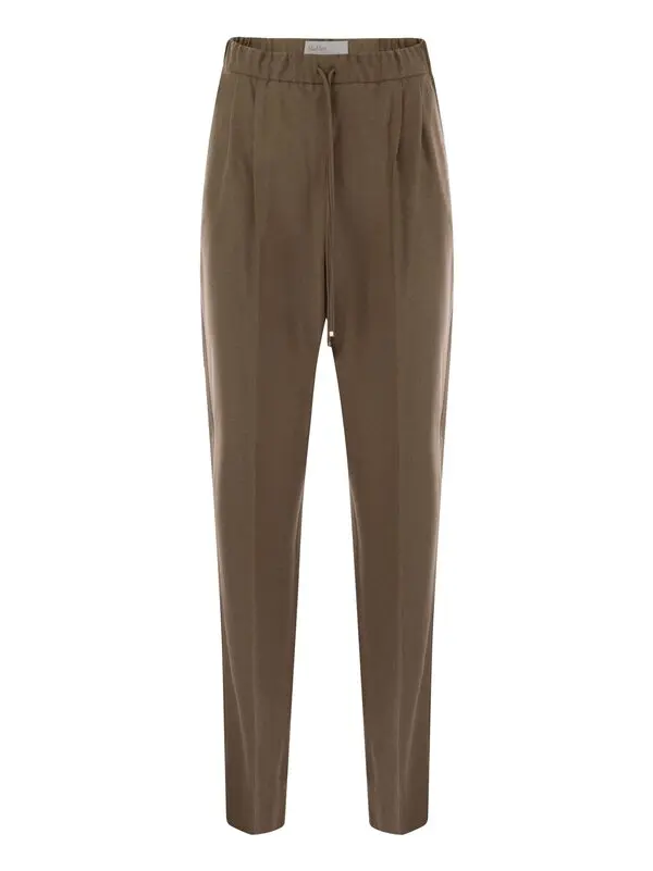 Max Mara Cashmere Drawstring Trousers - Brown