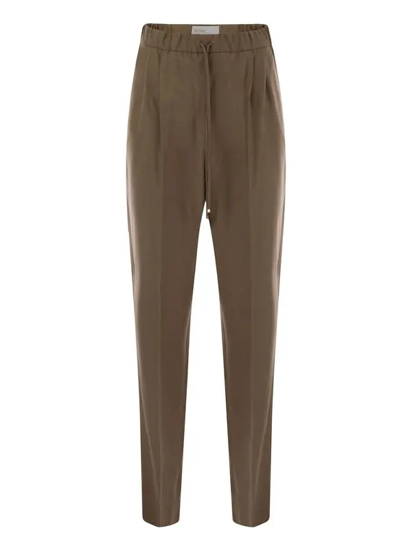 Max Mara Cashmere Drawstring Trousers - Brown