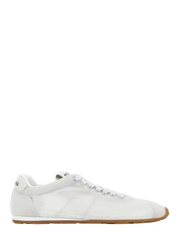 Miu Miu Fabric Sneakers - White