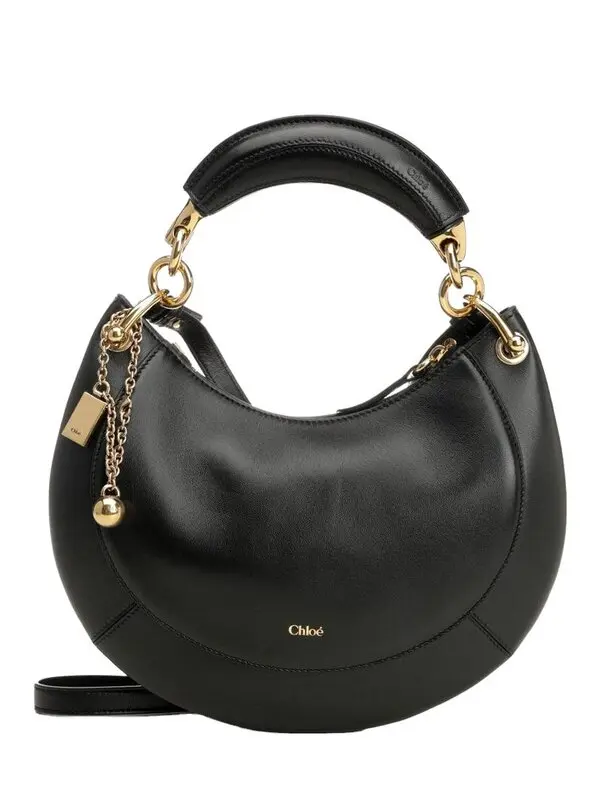 Chloé Banana Leather Shoulder Bag - Black