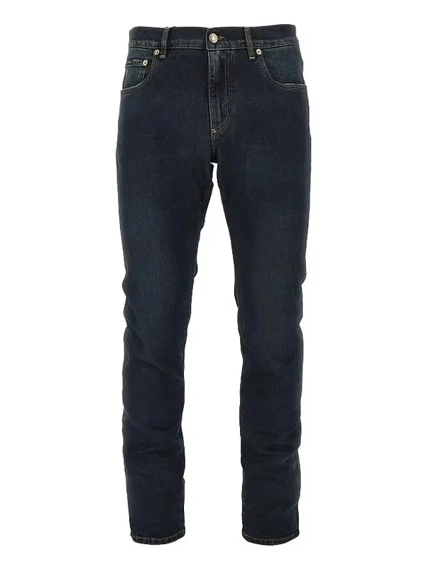 Dolce & Gabbana Stretch Cotton Denim Slim Fit Jeans - Blue