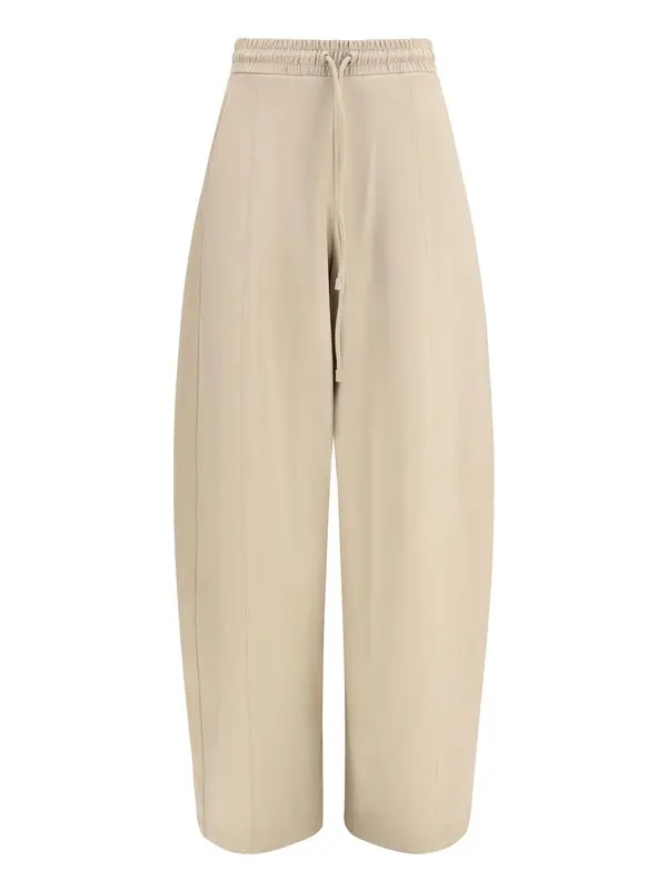 Max Mara Olmo Technical Cotton Jersey Pants - Cream
