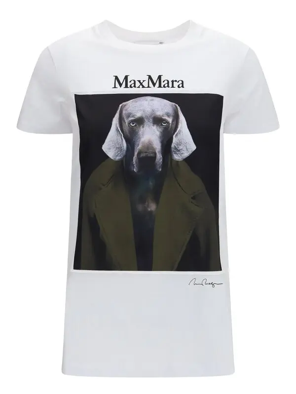 Max Mara Graphic Print T-shirt - White