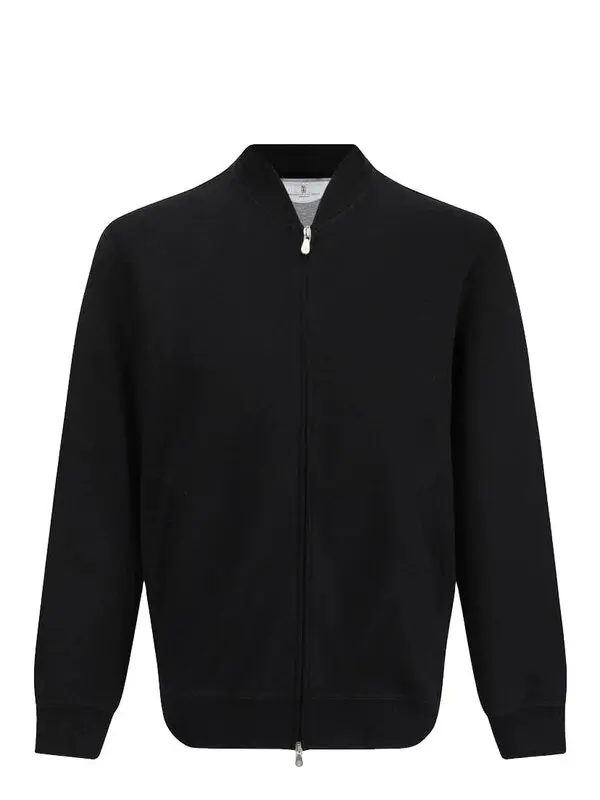 Brunello Cucinelli Cotton Zip-up Sweatshirt - Black