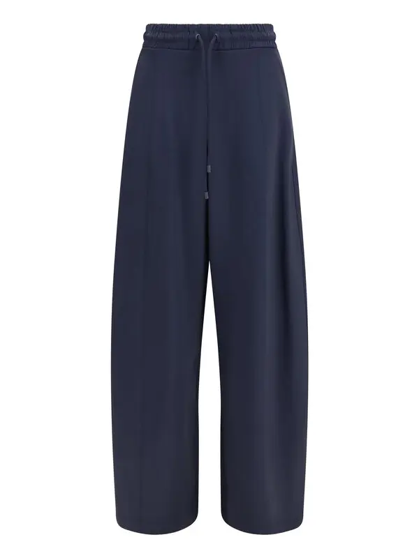 Max Mara Olmo Technical Cotton Jersey Pants - Blue