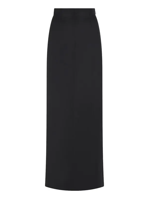 MAISON MARGIELA Virgin Wool Maxi Trouser Skirt - Black