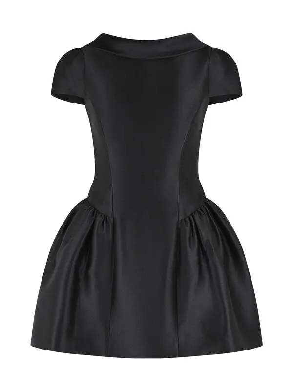 SELF-PORTRAIT Polyester Taffeta Mini Dress - Black