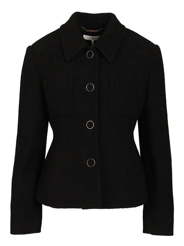 Chloé Single-breasted Short Blazer - Black