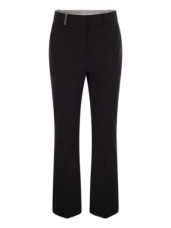 Peserico Stretch Cotton Trousers - Black