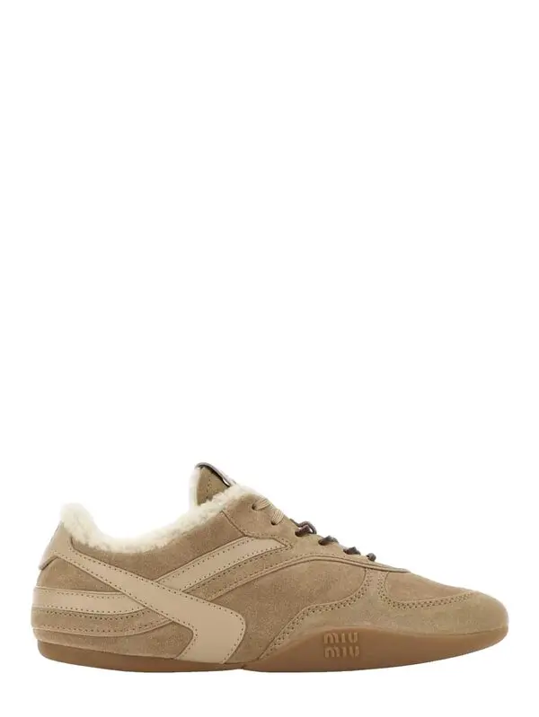 Miu Miu Scamosciato Sneakers - Cream