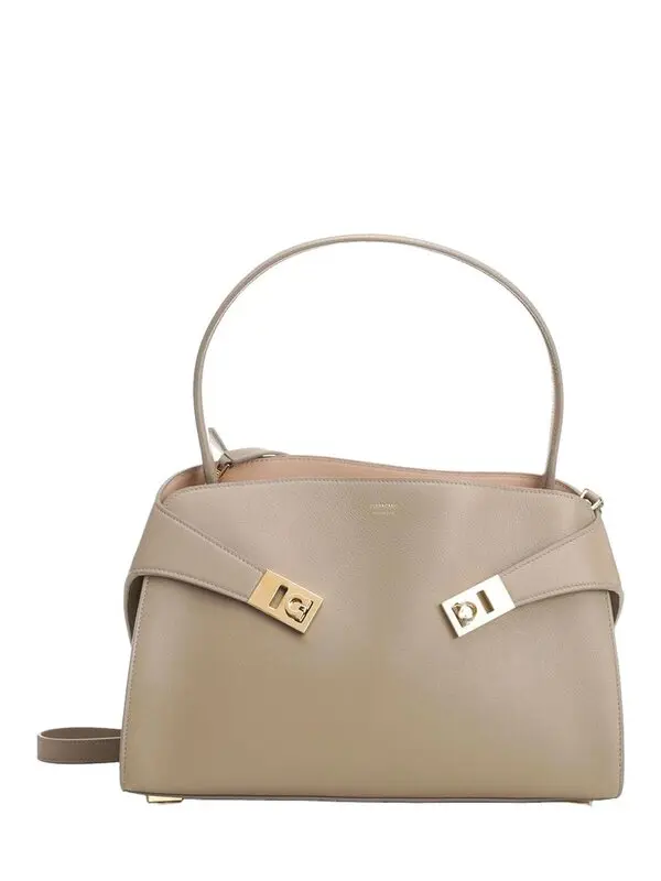 FERRAGAMO Hug Soft Small Shoulder Bag - Cream