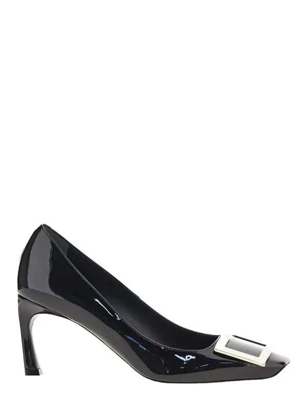 ROGER VIVIER Patent Leather Belle Vivier Trompette Pumps - Black