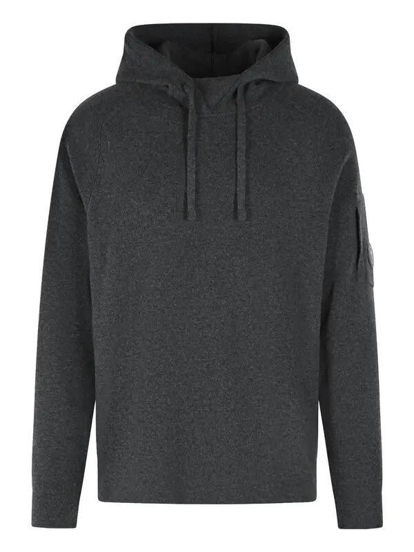 C.P. COMPANY Grey Wool Blend Sweater - Gray
