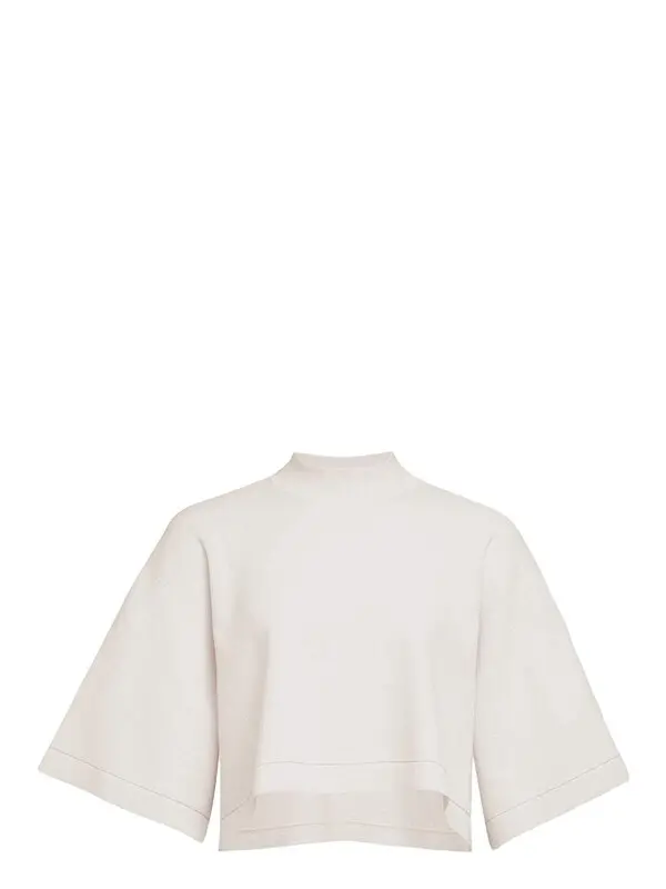 Alaïa Cropped Cotton Blend Top - Multicolor