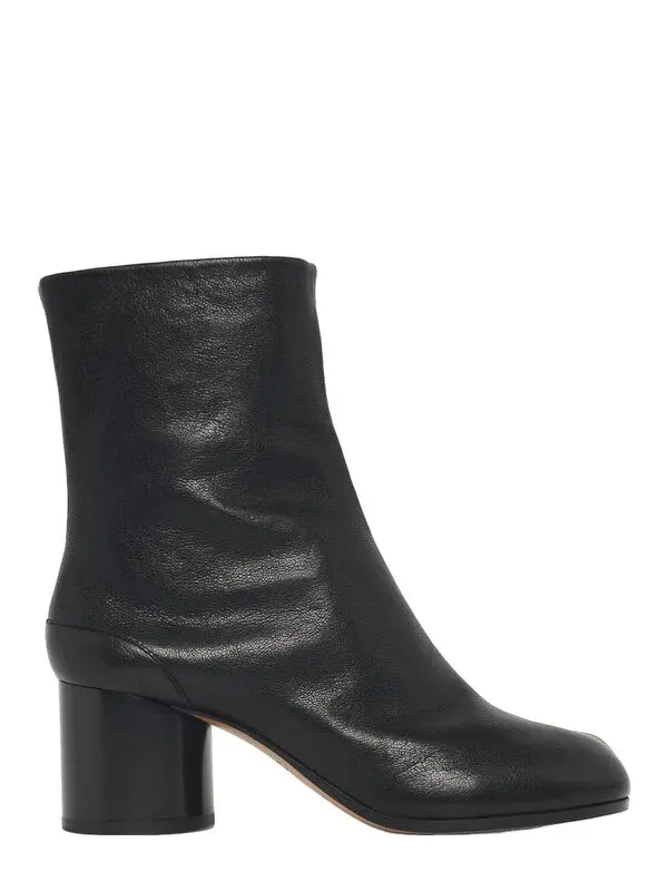 MAISON MARGIELA Tabi Leather Ankle Boots - Black