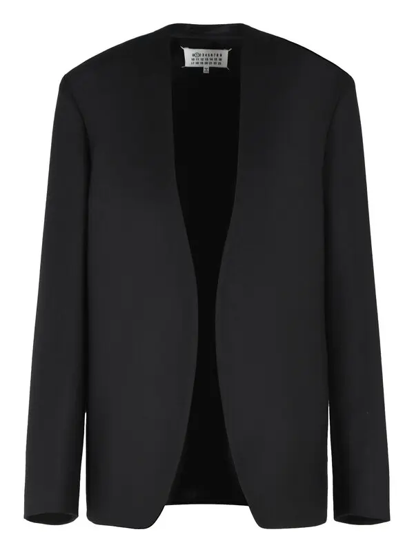 MAISON MARGIELA Virgin Wool Blazer - Black