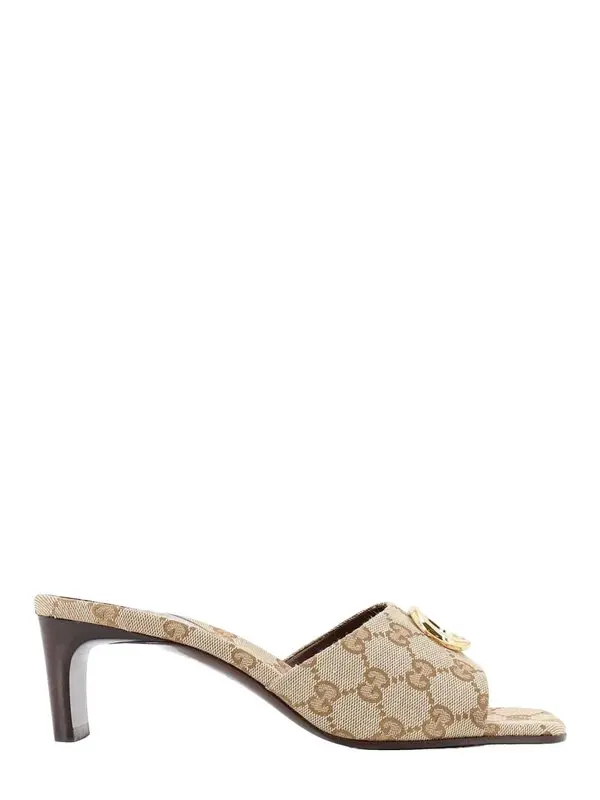 Gucci Gg Fabric Sandals With Logo On The Front - Multicolor