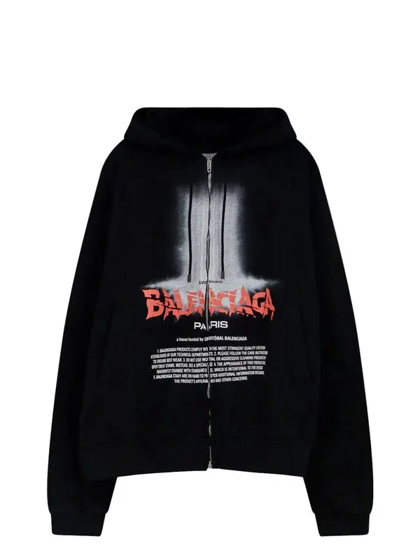 Balenciaga The Door Cotton Sweatshirt - Black
