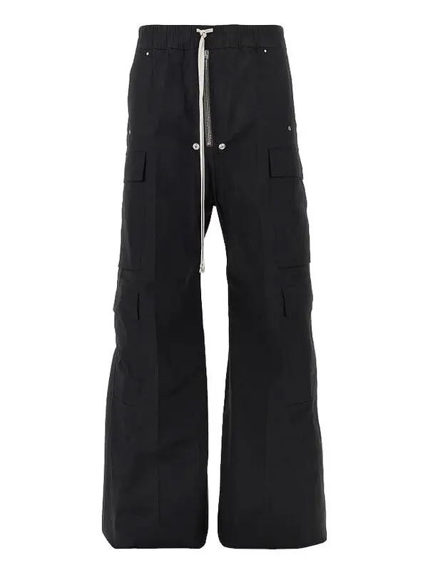 Rick Owens Cargobelas' Stretch Cotton Pants - Black