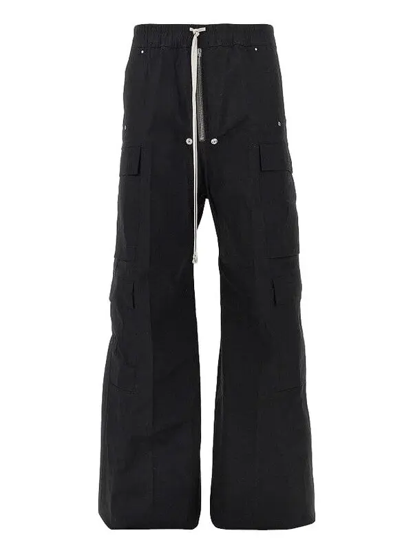 Rick Owens Cargobelas Stretch Cotton Pants - Black