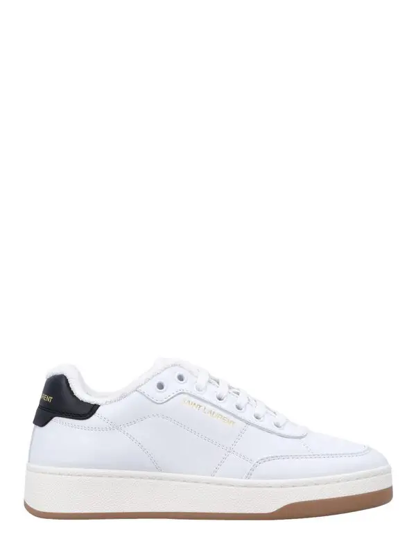 Saint Laurent Sl/61 Leather Sneakers - White
