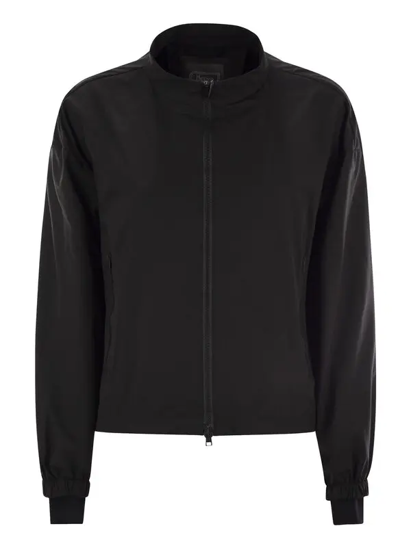 Herno Bomber Jacket With Zip - Black