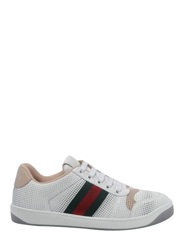 Gucci Calf Skin Sneakers - White