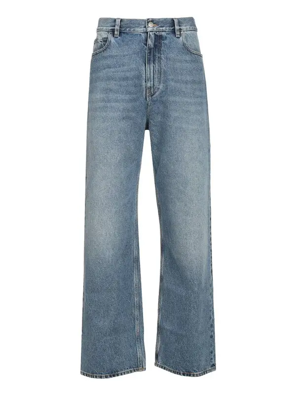 Fendi Long Cotton Jeans - Blue