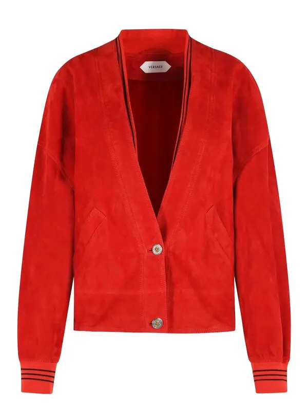 Versace Suede Jacket - Red