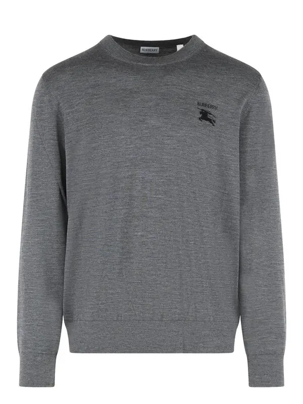 Burberry Easton' Grey Wool Sweater - Gray