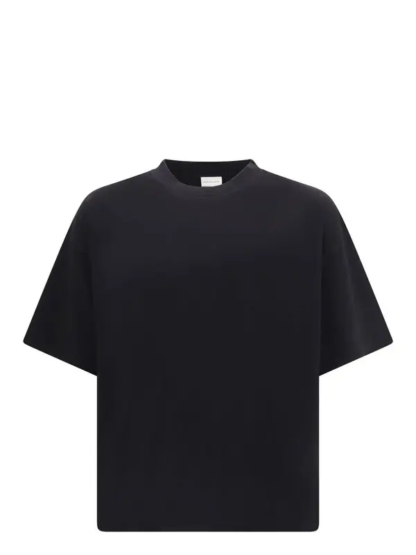 Dries Van Noten Monochrome Cotton T-shirt - Black