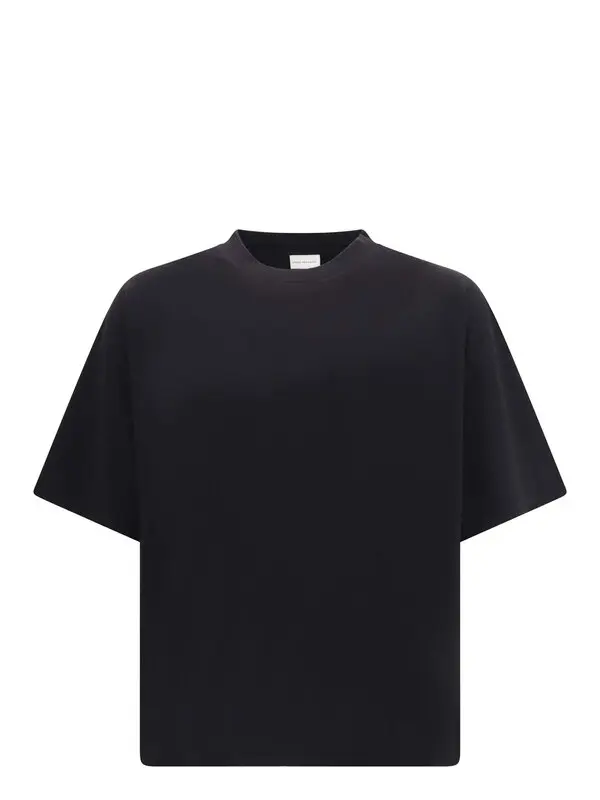 Dries Van Noten Monochrome Cotton T-shirt - Black