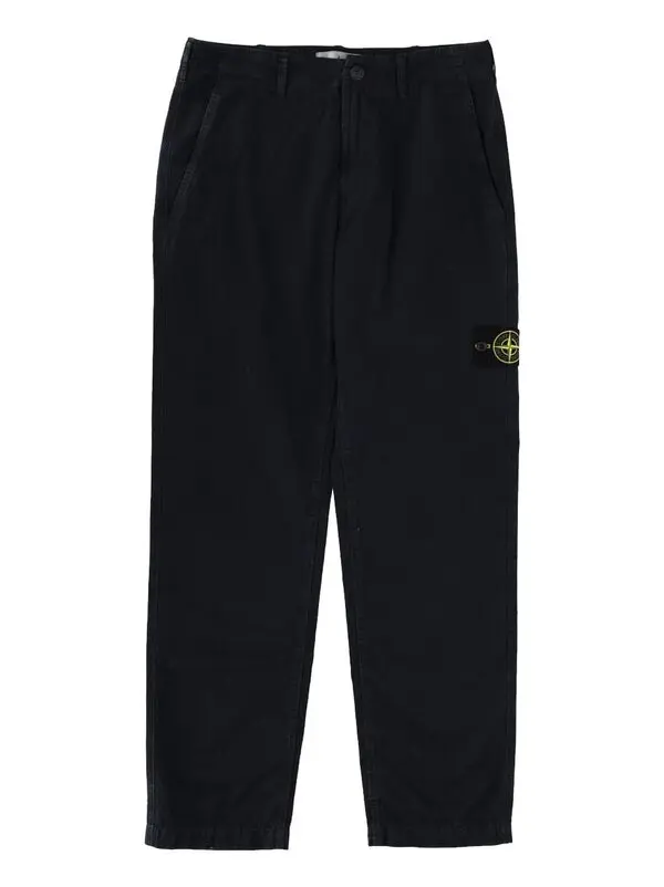 Stone Island Logo Patch Pants - Blue