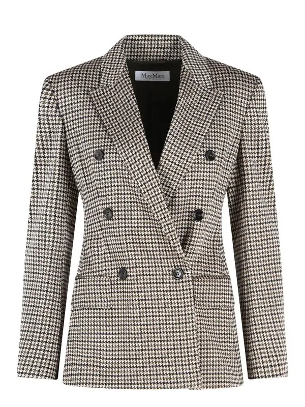 Max Mara Eccelso' Blazer In Viscose And Virgin Wool - Black