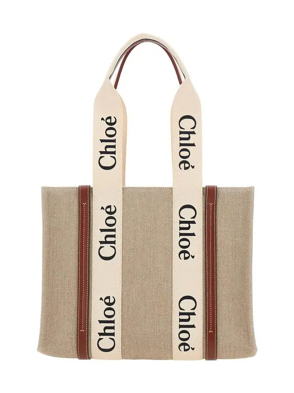 Chloé Linen Tote Bag - Cream