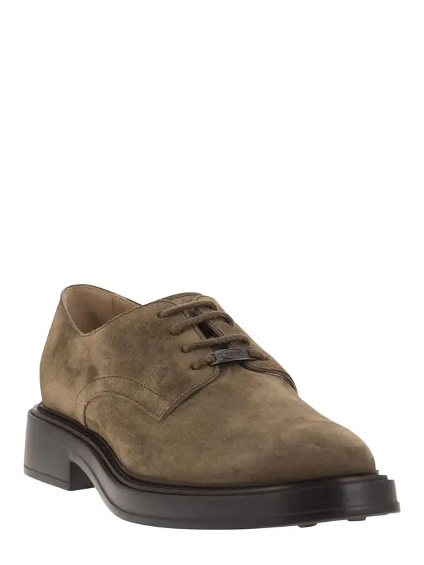 TOD'S Suede Lace-up - Cream