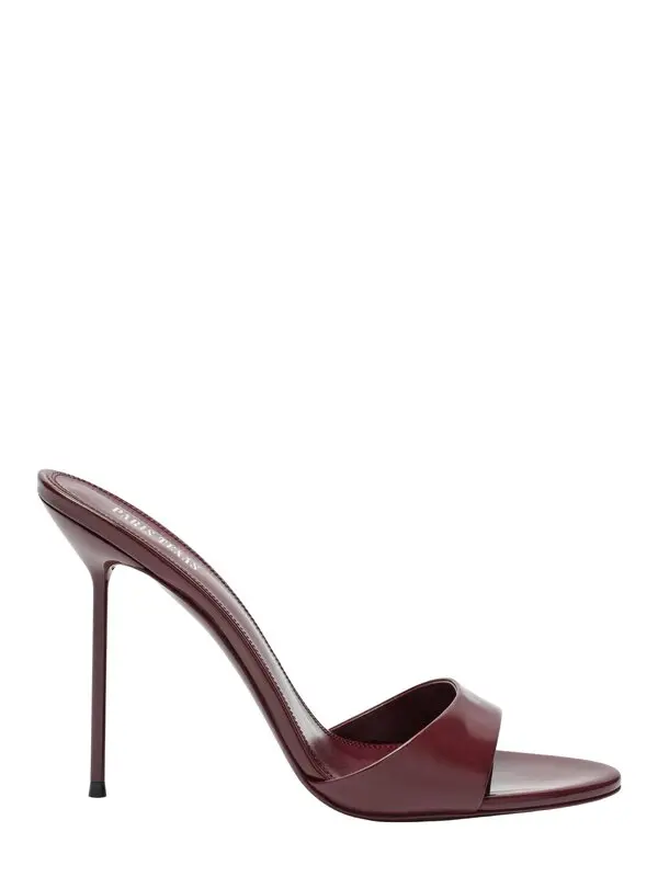 Paris Texas Lidia Mules In Amarena Patent Leather - Red
