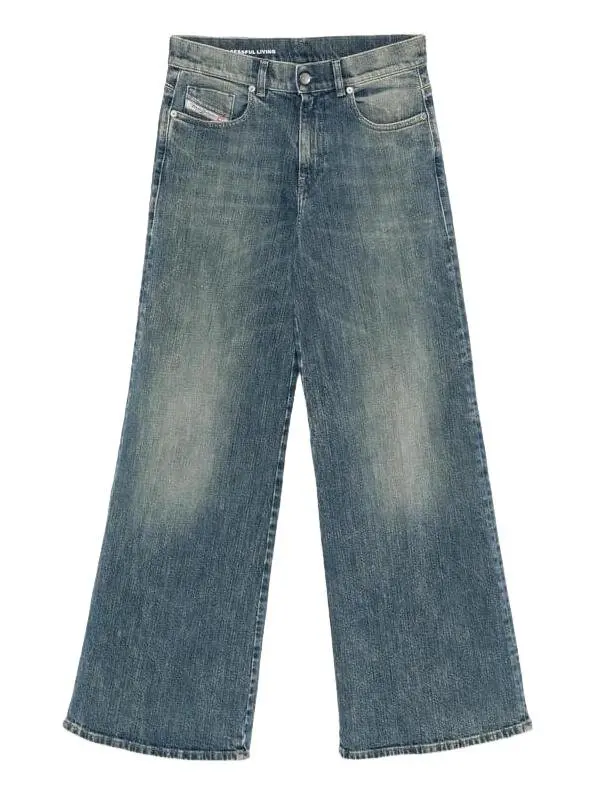 DIESEL® Denim Wide-leg Jeans - Blue