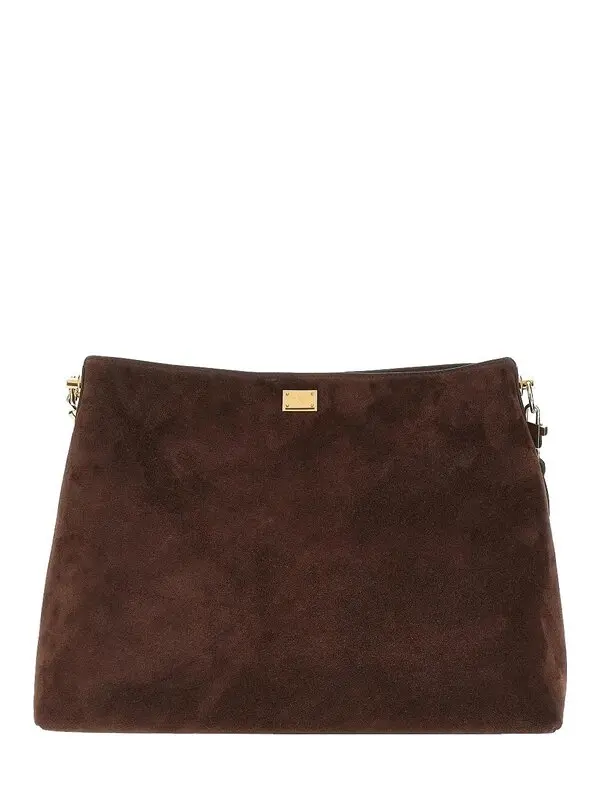 Dolce & Gabbana Vittoria Suede Leather Big Bag - Brown