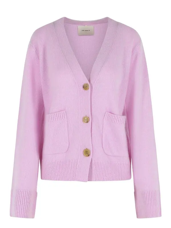 LISA YANG Cashmere & Silk Cardigan - Pink