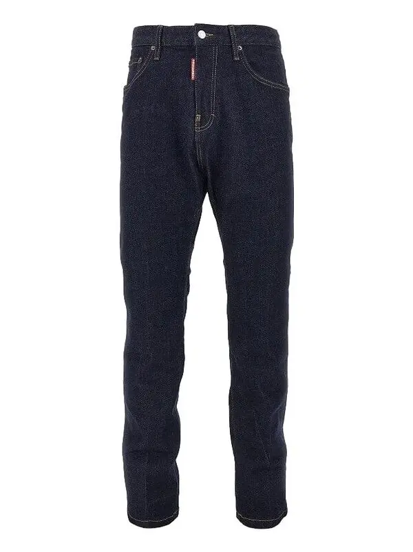 Dsquared2 Dark-wash Straight-leg Denim Jeans - Blue