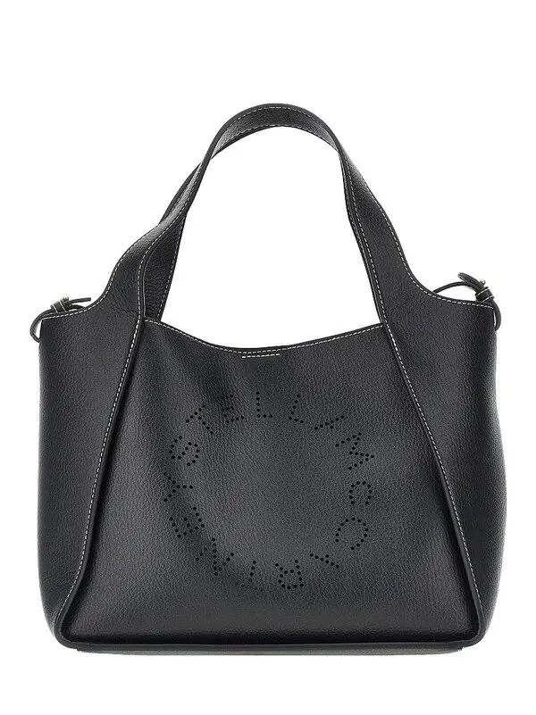 Stella McCartney Grained Alter Mat Stella Logo Bag - Black