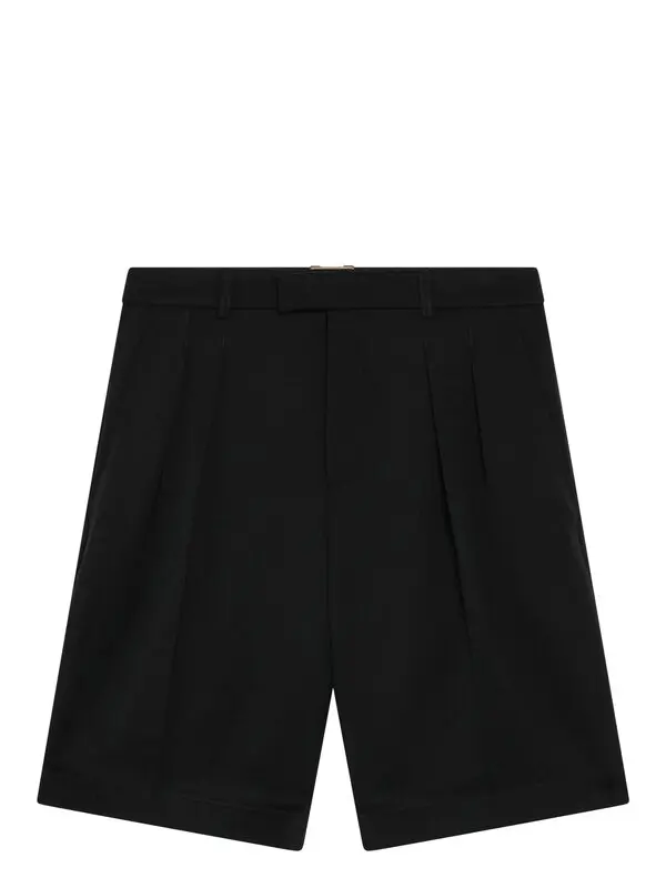 Saint Laurent Tailored Wool Bermuda Shorts - Black