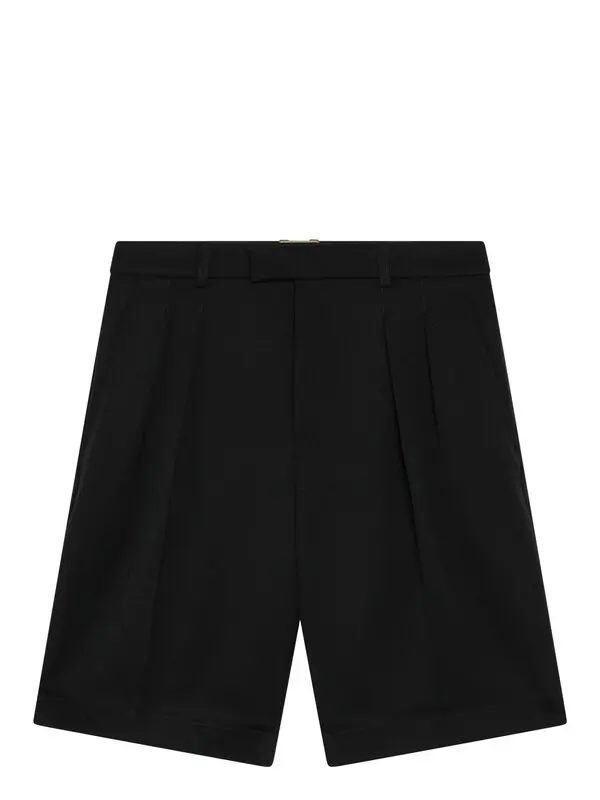 Saint Laurent Tailored Wool Bermuda Shorts - Black