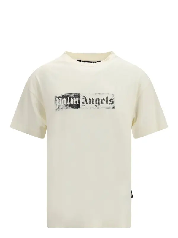 Palm Angels Stamp T-shirt With Logo - Multicolor