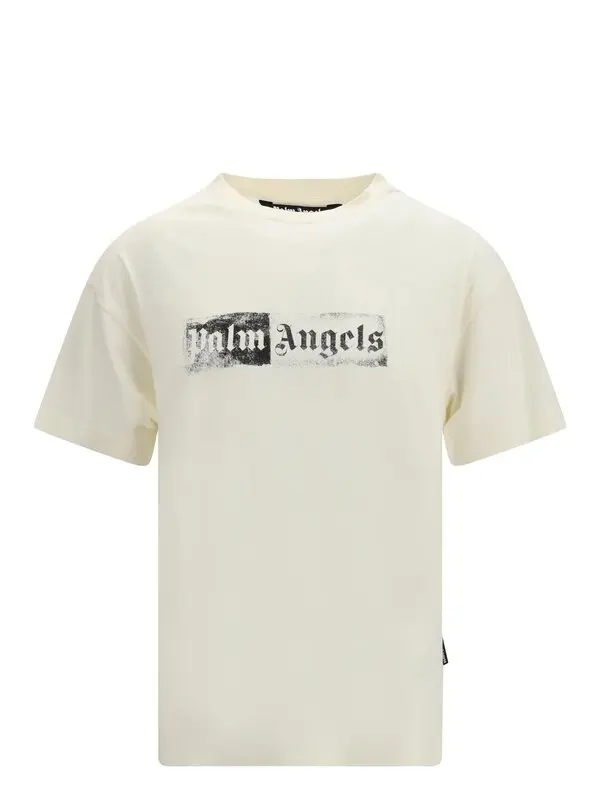 Palm Angels Stamp T-shirt With Logo - Multicolor