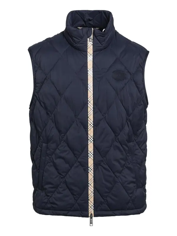Burberry Acresford Navy Quilted Nylon Gilet - Blue