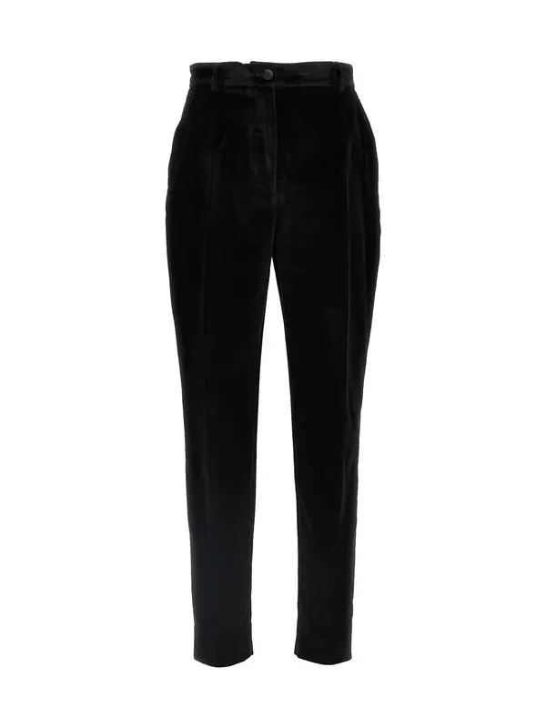 Dolce & Gabbana Velvet Tuxedo Pants - Black
