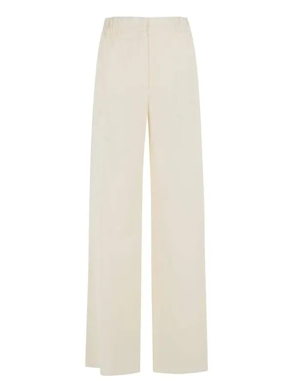 Max Mara Editto Virgin Wool Trousers - White