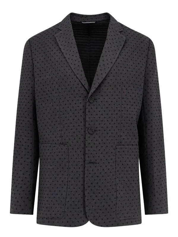 Dior Polka-dots Virgin Wool And Alpaca Jacquard Blazer - Multicolor